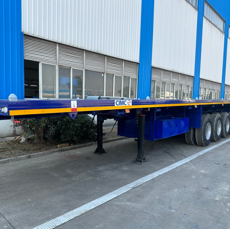 CIMC 3 Axles 60T Flatbed Container Trailer from China manufacturer ...