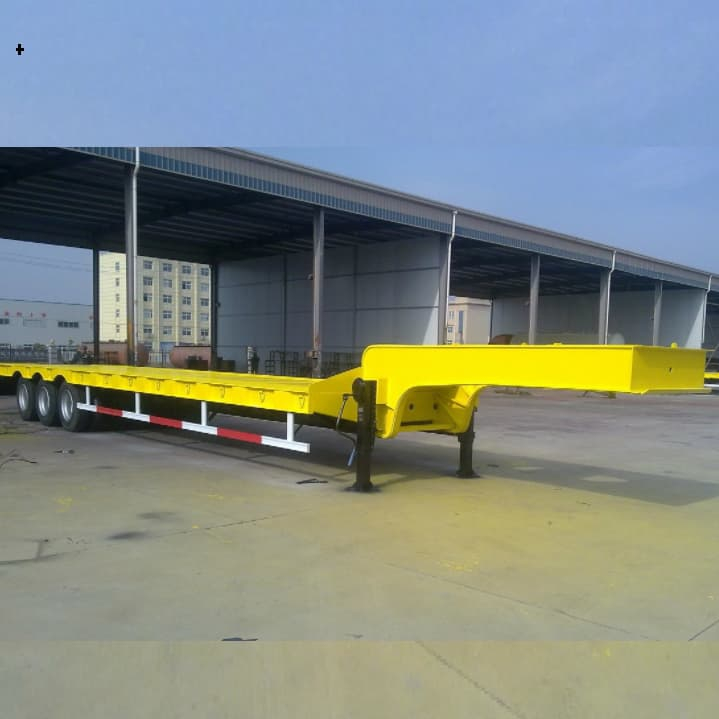 CIMC 3 Axles Lowbed Trailer with hydraulic Ladder from China manufacturer - SINOTRUK Hubei ...