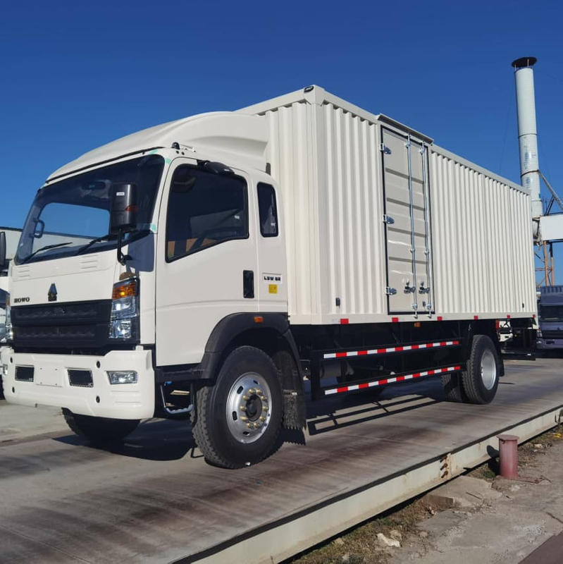 HOWO 4X2 10T Van Box Lorry Transport Cargo Truck in stock from China ...